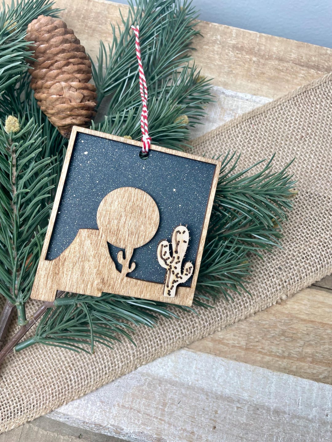 New Mexico State Ornament, New Mexico Ornament, New Mexico Christmas ...