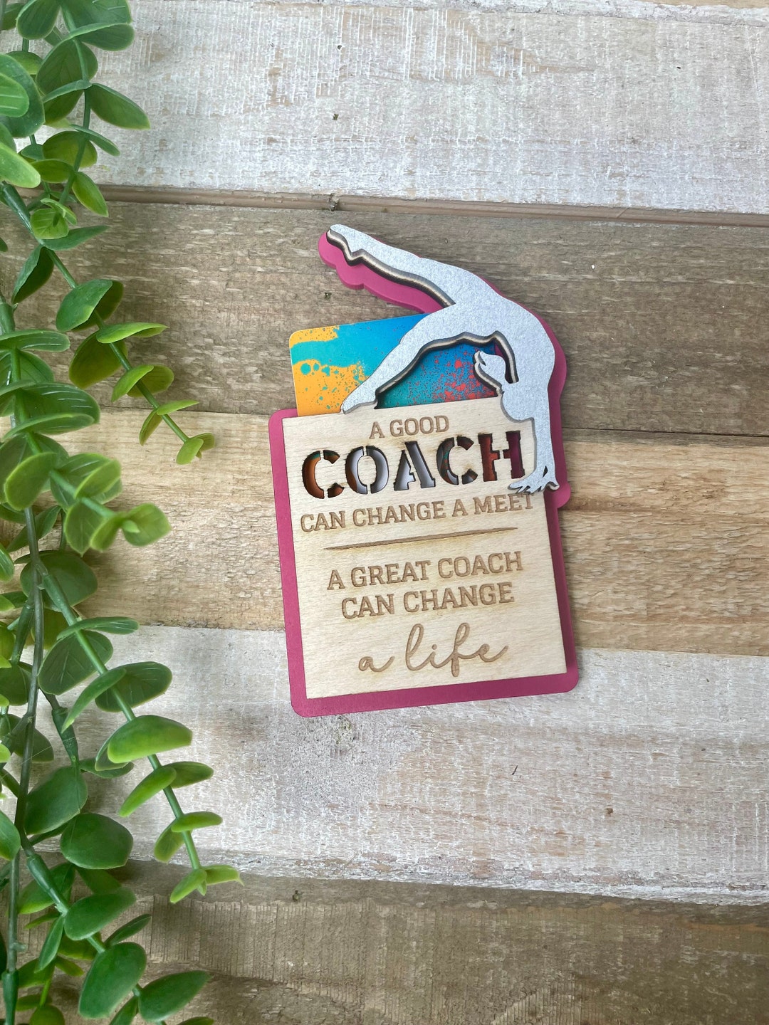 Gymnastics Gift Card Holder, Gymnastics Coach Gift, Gymnastic Coach ...