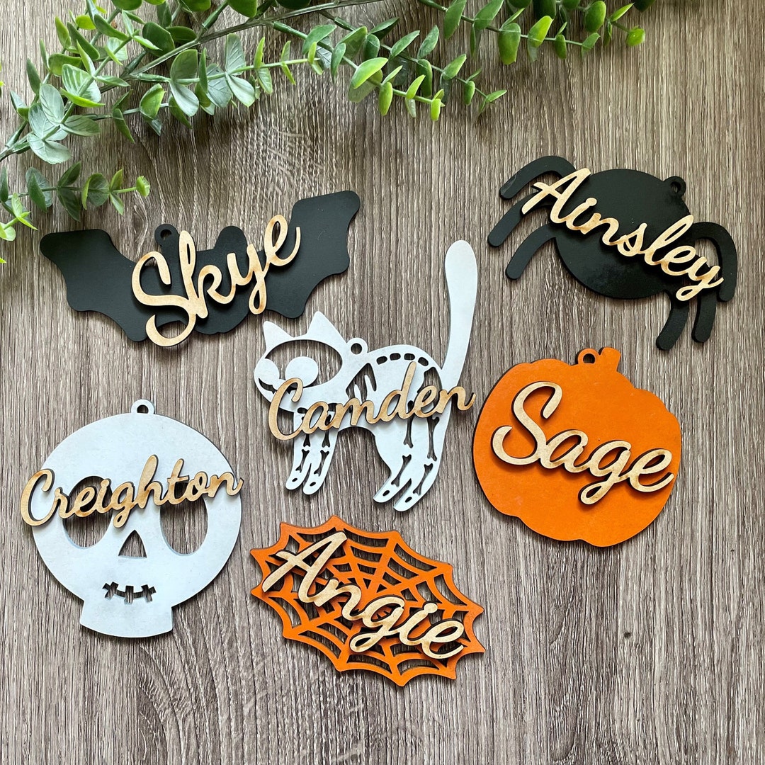 Custom Halloween Tags, Halloween Decorations, Halloween Basket Tags ...