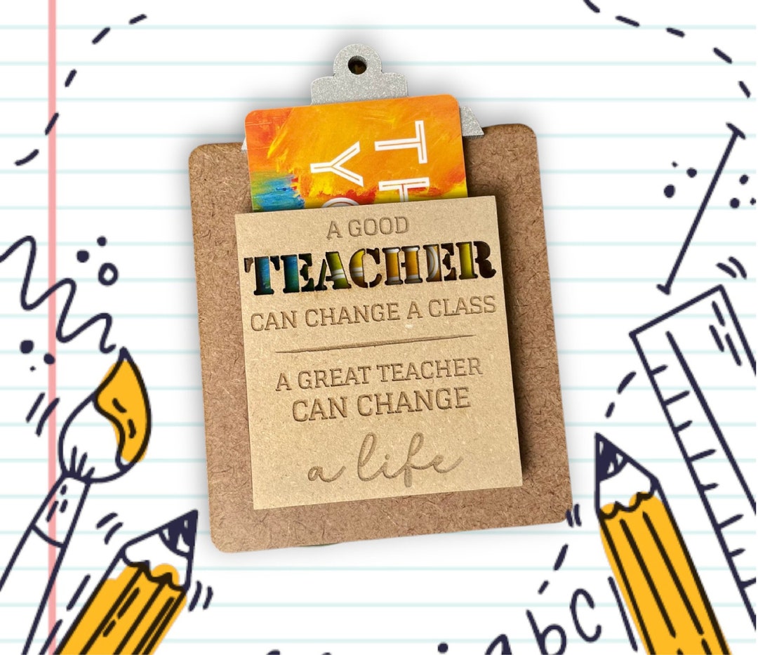 Teacher Gift Card Holder, Back to School Gift, Teacher Appreciation ...