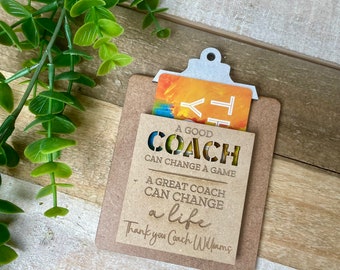 Coach Clipboard Card Holder, Coach Gift Card, Coach Appreciation Gift ...