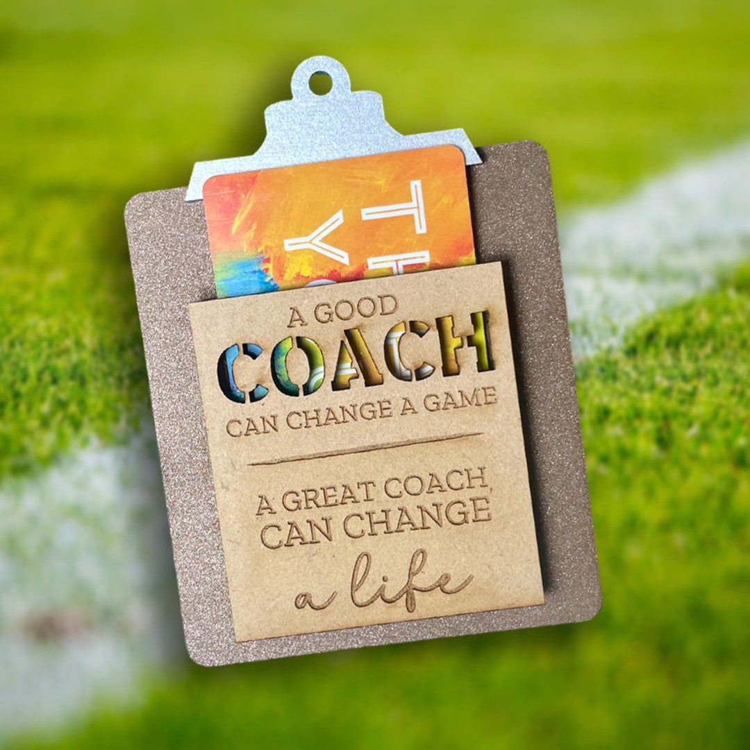 Soccer Coach Clipboard Card Holder, Coach Gift Card, Coach Appreciation ...