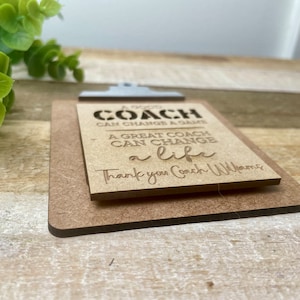 Personalized Coach Clipboard Card Holder, Coach Gift Card, Coach ...