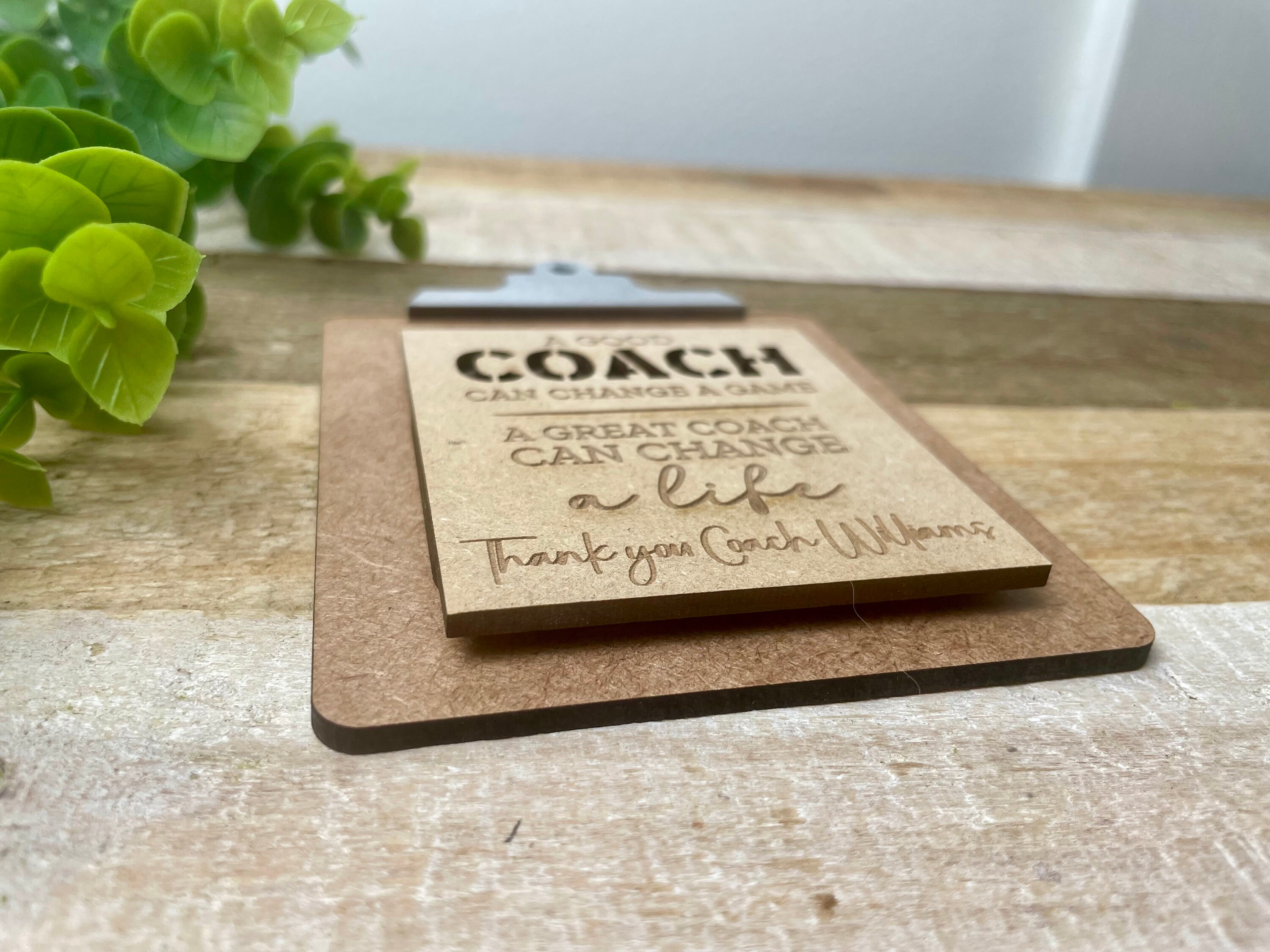 Personalized Coach Clipboard Card Holder, Coach Gift Card, Coach ...