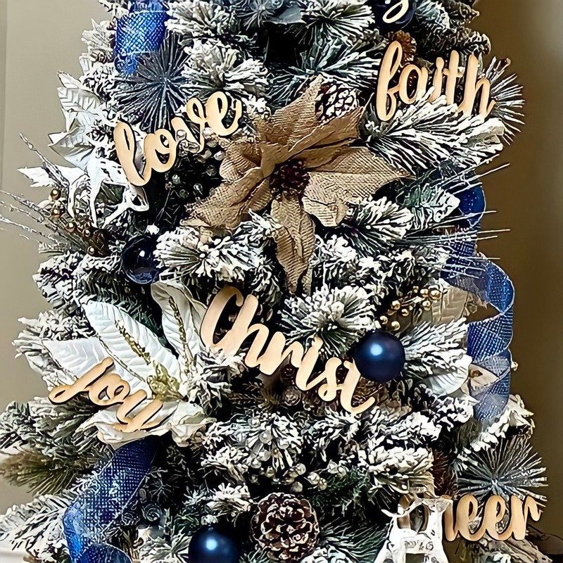 Christmas Tree Words - Etsy