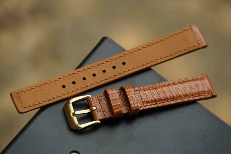 Custom Tan Lizard Leather Watch Strap - Etsy Australia