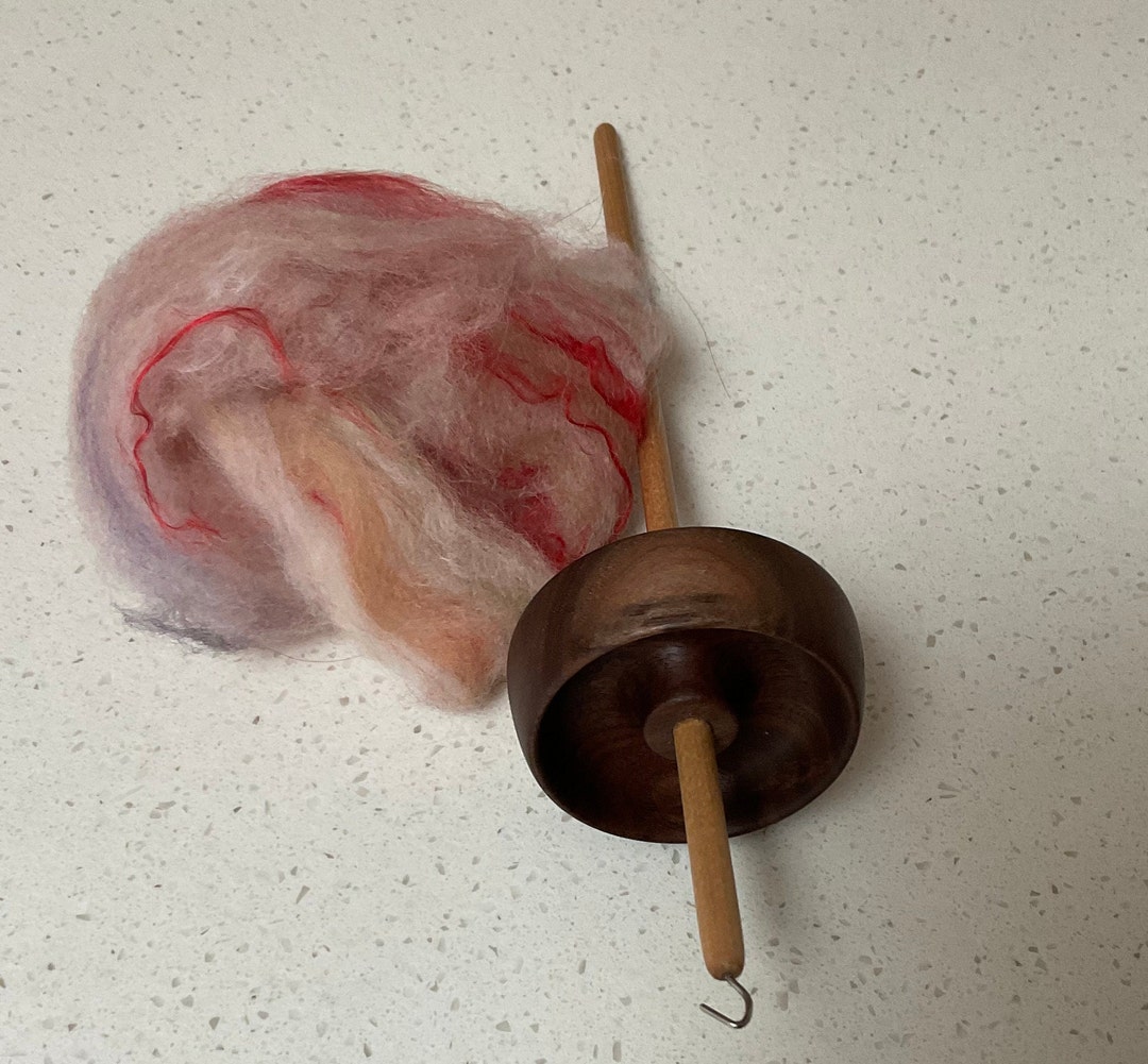 Walnut Birch Top Whorl Hand Spindle, Drop Spindle Beginners Kit ...