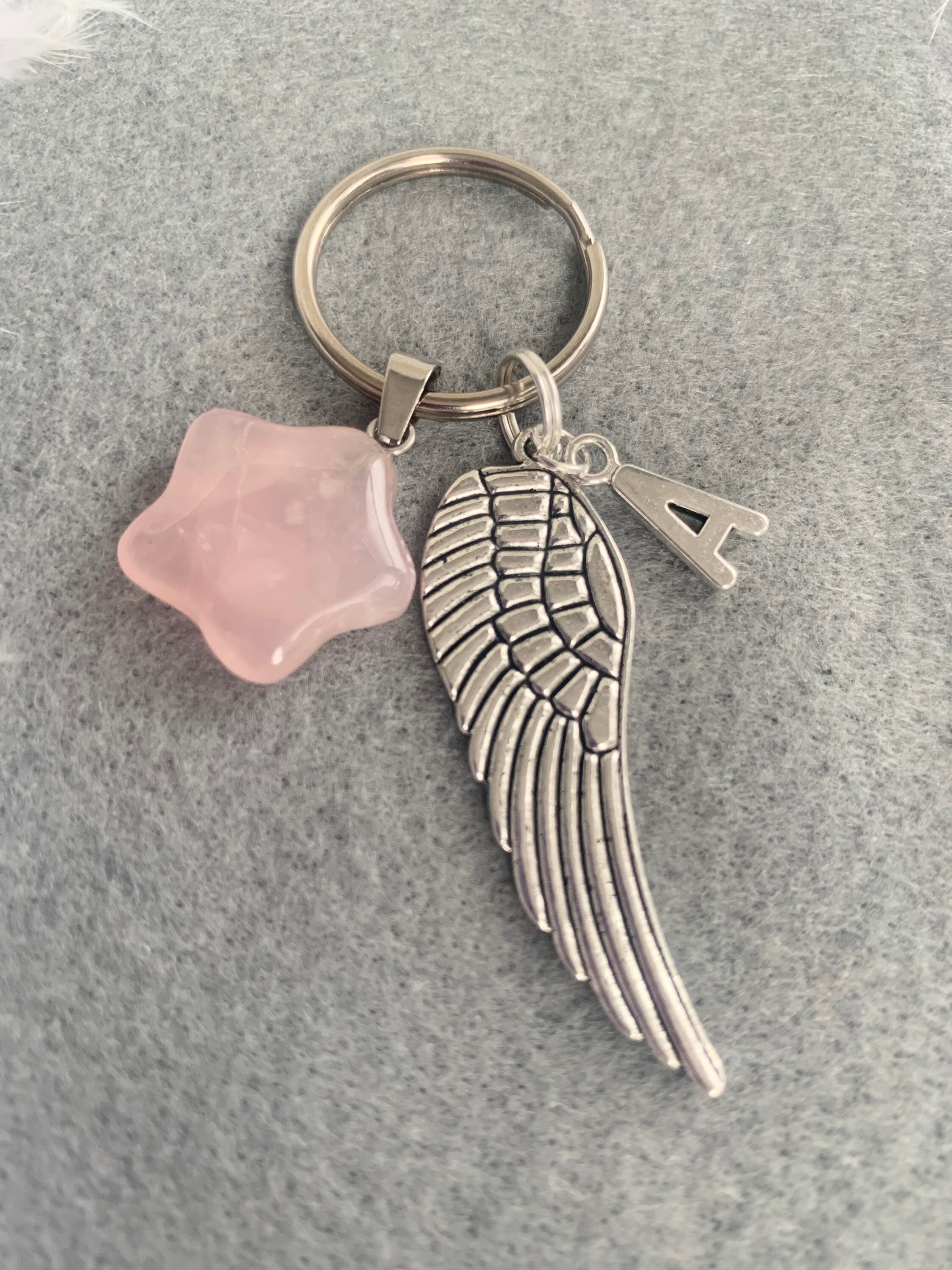 Angel Wing Crystal Key Ring | Etsy
