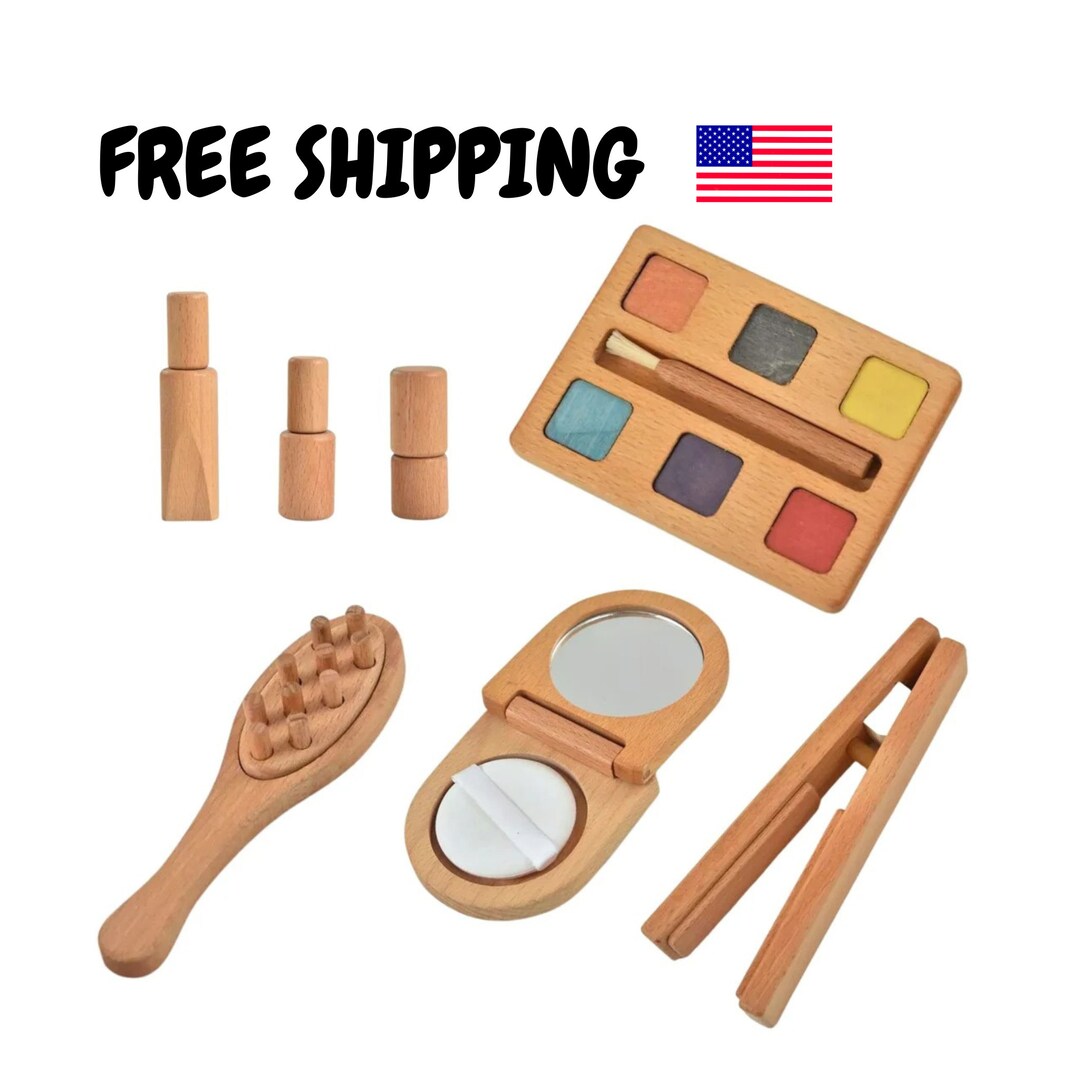 Pretend Makeup Set Play Makeup Toy Kit Set Sensory Montessori - Etsy
