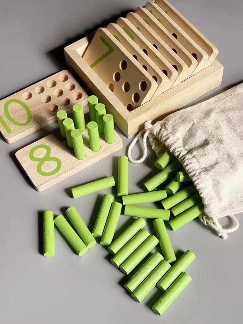 Montessori Wooden Preschool Educational Number Counting Set - Etsy