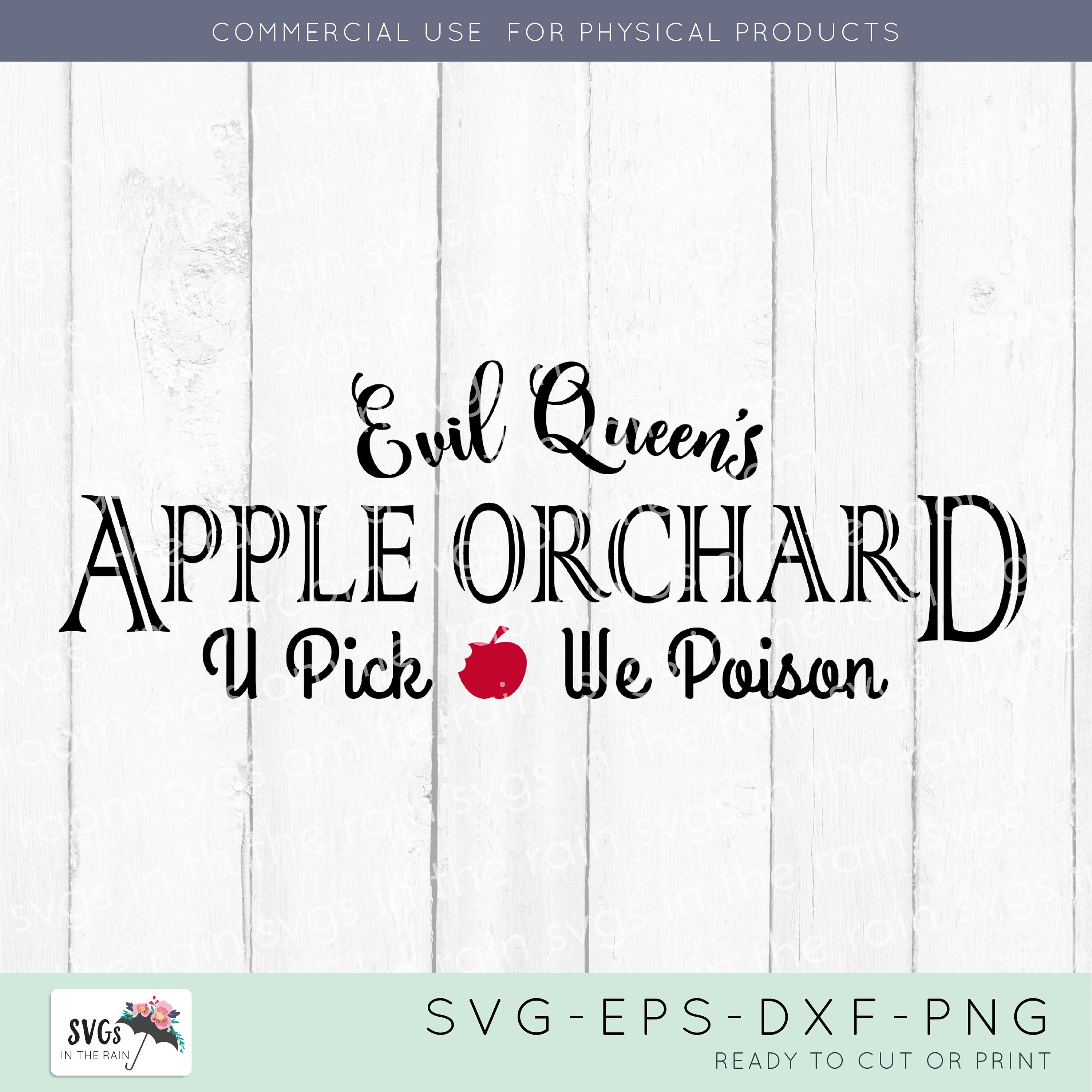 Evil Queen SVG Apple Orchard SVG Evil Queen's Orchard - Etsy Canada