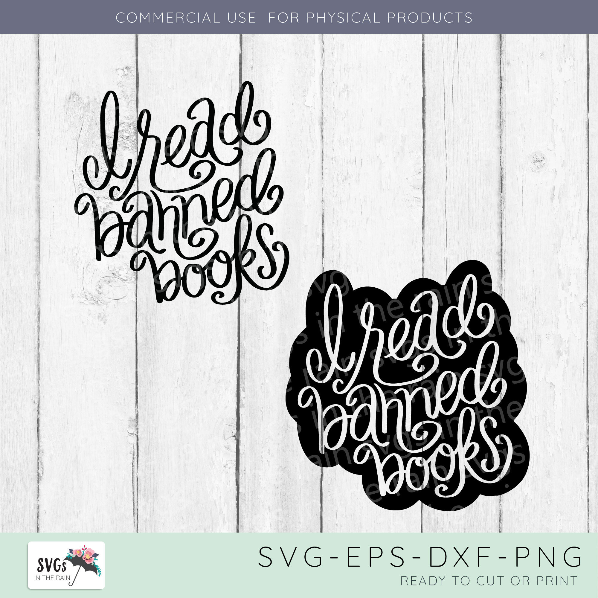 Craft Supplies & Tools Embellishments I Read Banned Books SVG dxf eps ...