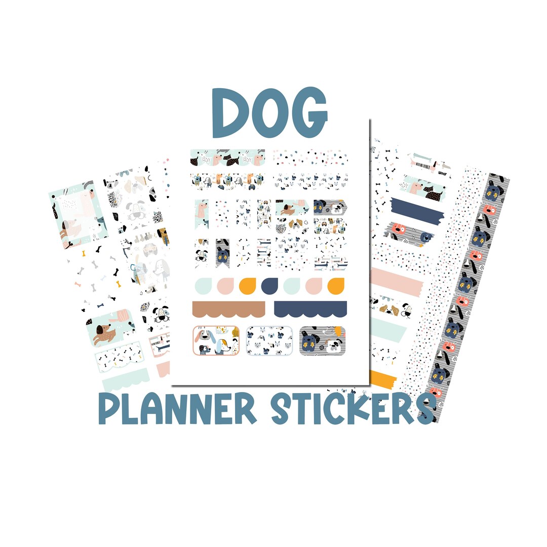 Printable Planner Stickers - Dog Printable Planner Sticker - Dog ...