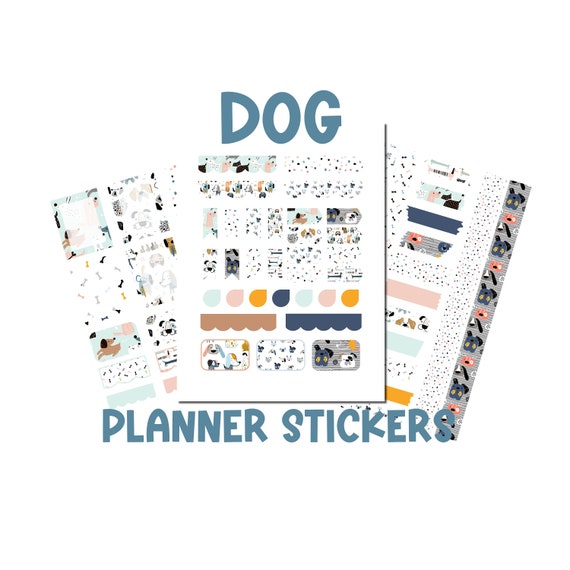 Printable Planner Stickers Dog Printable Planner Sticker - Etsy