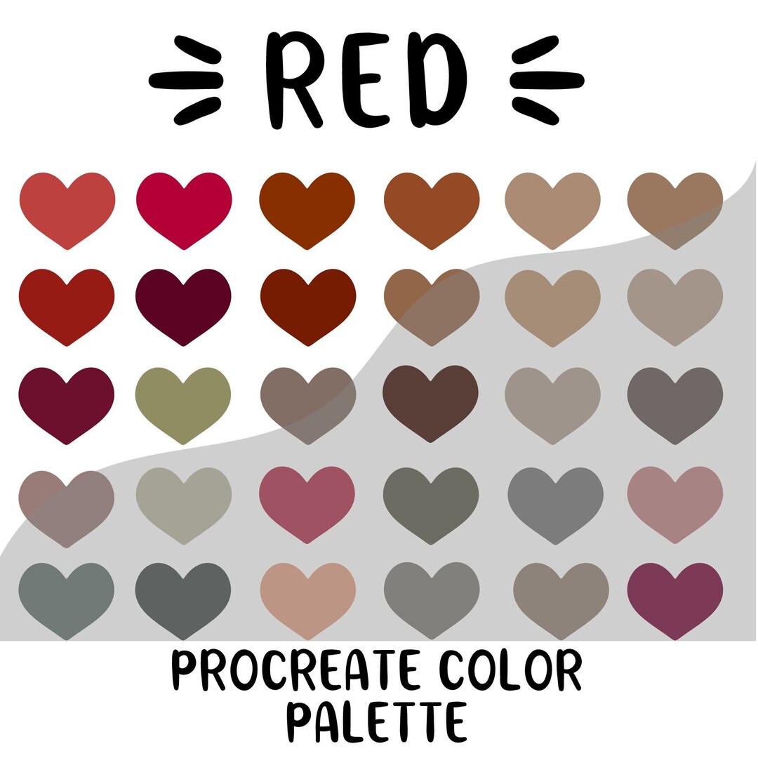 Procreate Color Palette Red Album Cover Colors - Procreate Colors - for ...
