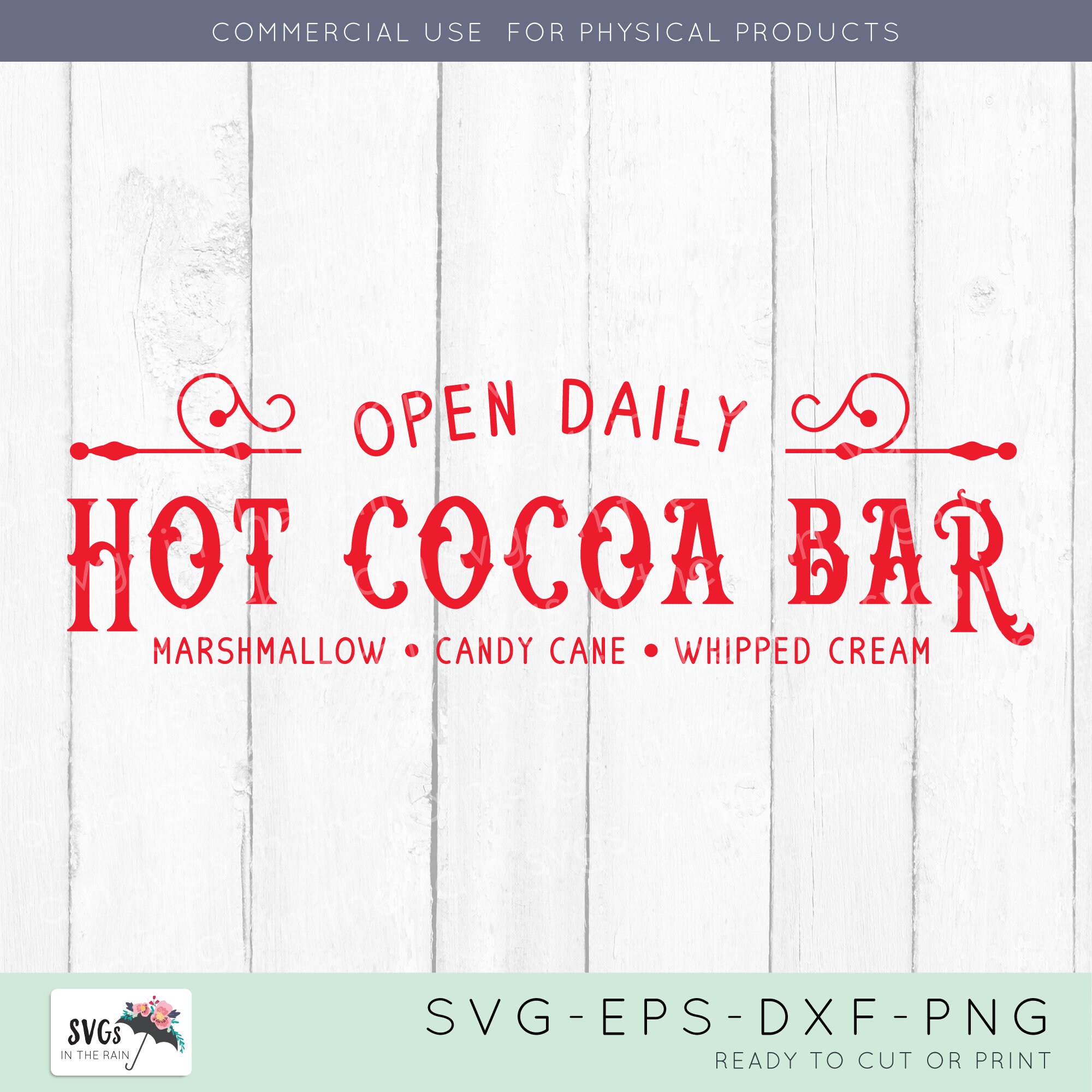 Cocoa Sign SVG Hot Cocoa SVG Cocoa Bar SVG Cocoa Bar | Etsy