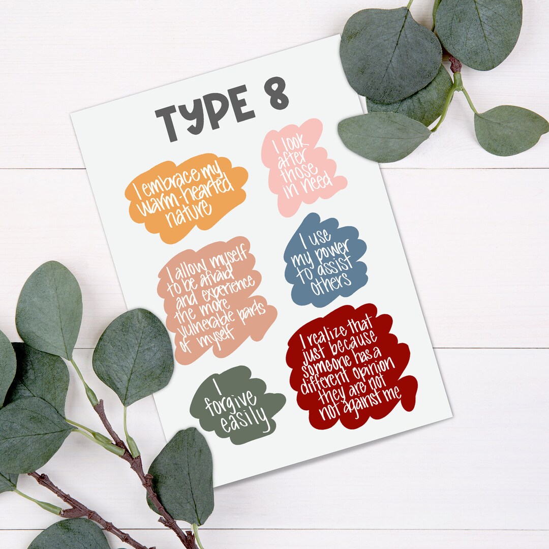 Enneagram Type 8 Stickers Enneagram Affirmation Affirmation Sticker ...
