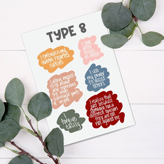 Enneagram Type 8 Stickers Enneagram Affirmation - Etsy