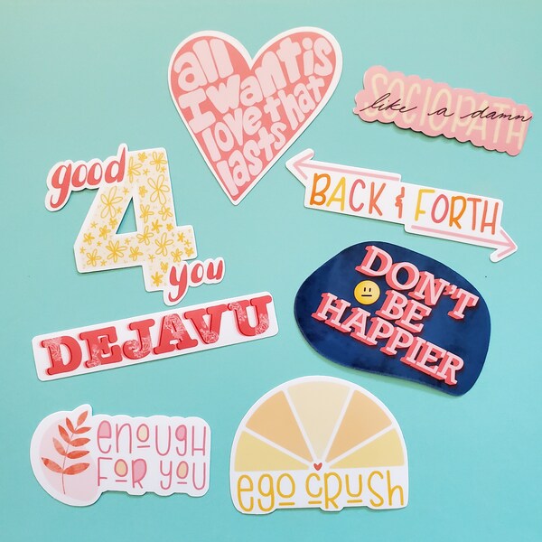 Sour Album Stickers - Etsy