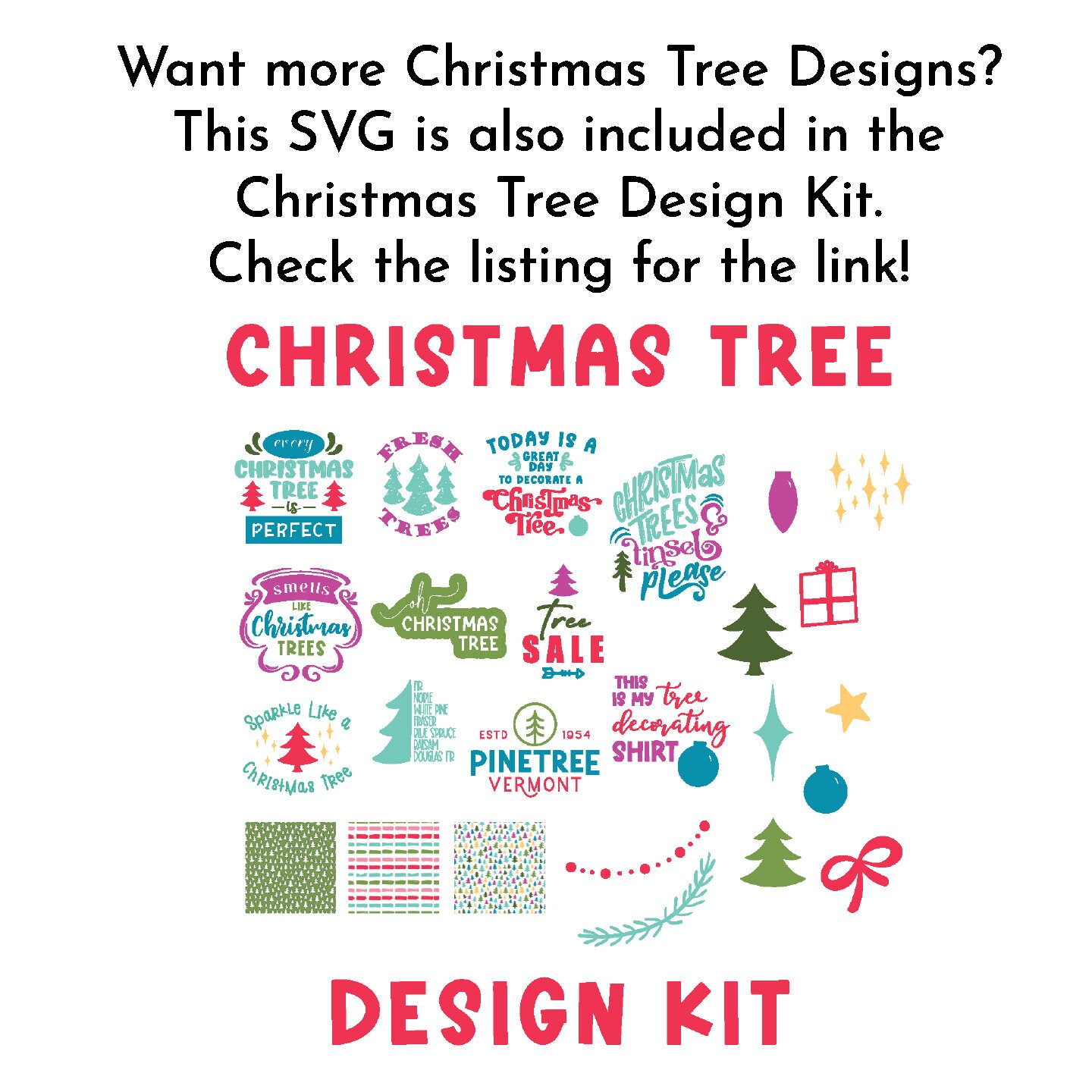 Christmas Tree SVG Evergreen Tree Evergreen Cut File - Etsy