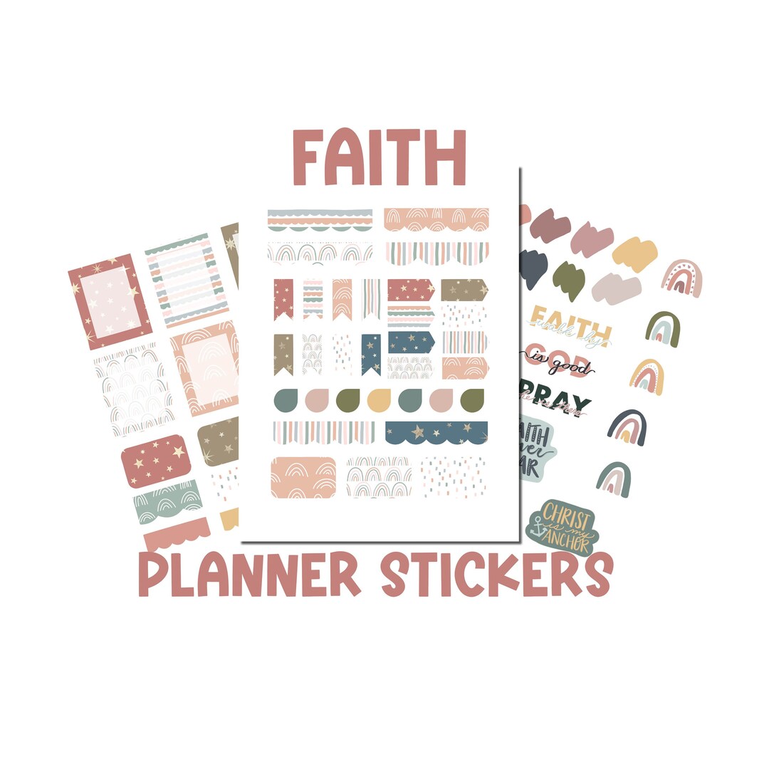 Faith Planner Stickers to Print Faith Printable Planner Sticker Faith ...