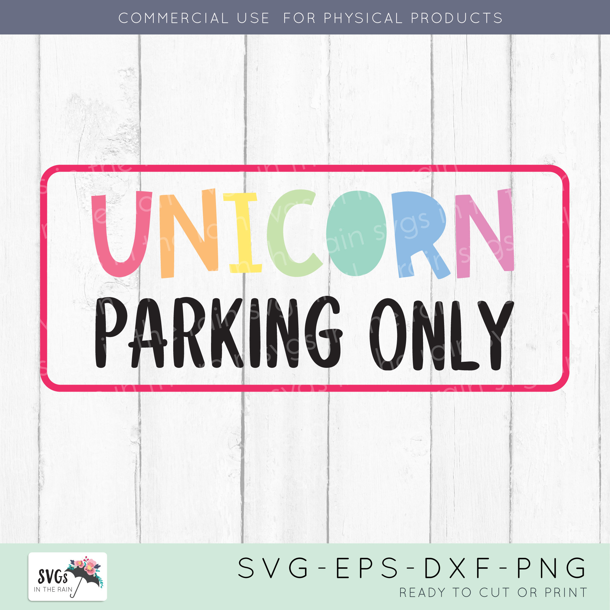 Unicorn Parking SVG Mermaid Parking SVG Princess Parking | Etsy Canada