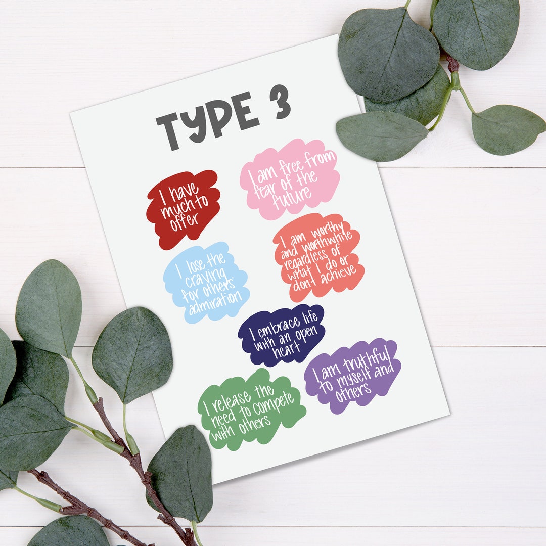 Enneagram Type 3 Stickers Enneagram Affirmation Affirmation Sticker ...