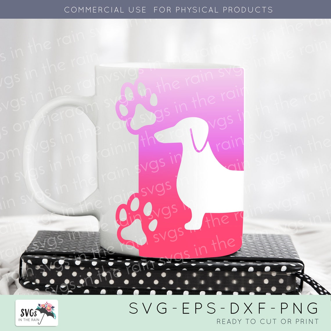 Dog Cricut Mug Press SVG Doxie Mug SVG Dog Mug Template | Etsy