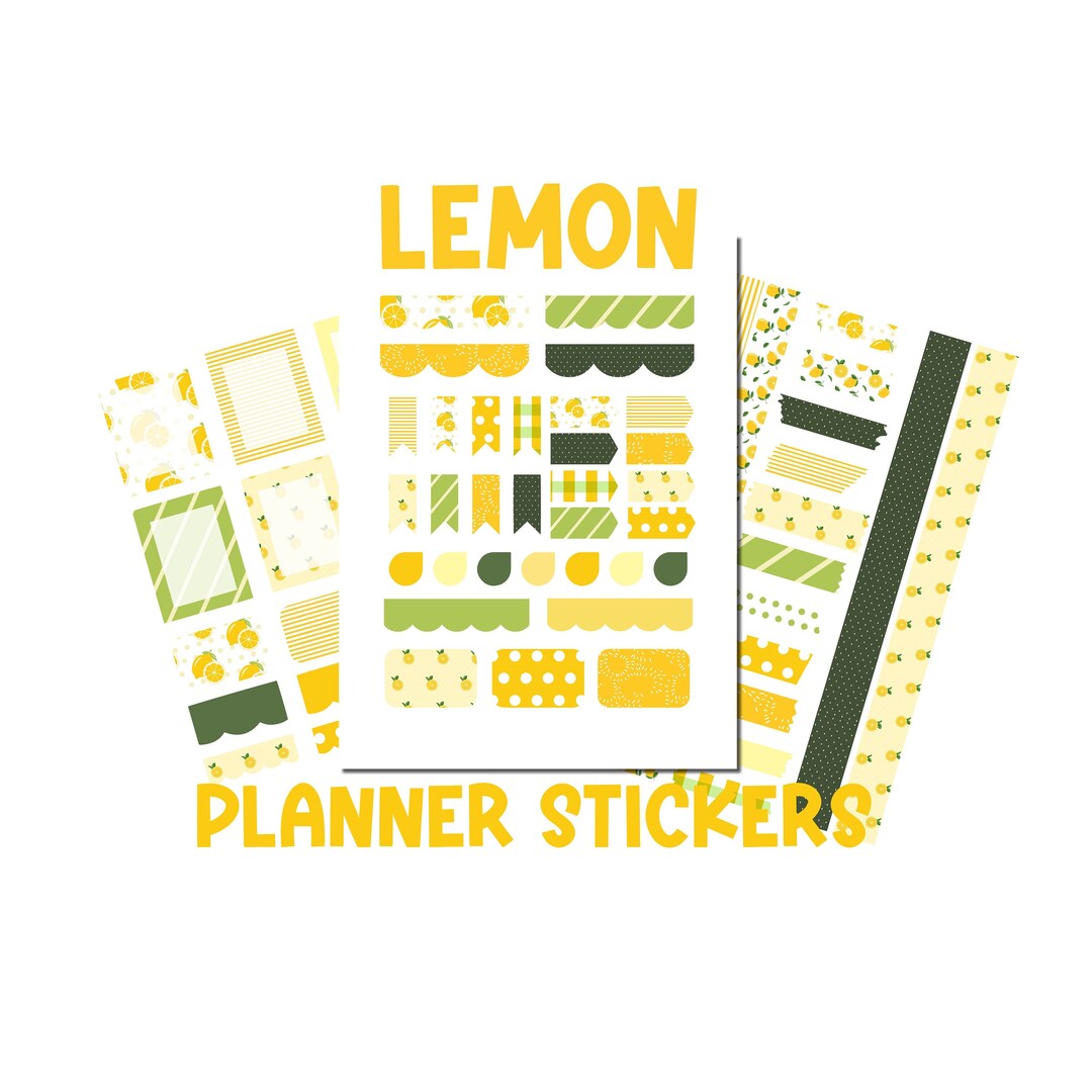 Printable Planner Stickers - Lemon Printable Planner Sticker - Lemon ...