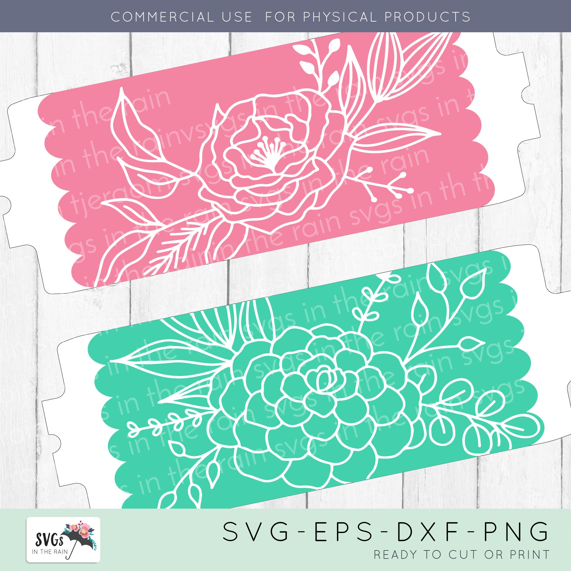 Cricut Mug Press SVG Design For Cricut Mug Press Floral Etsy