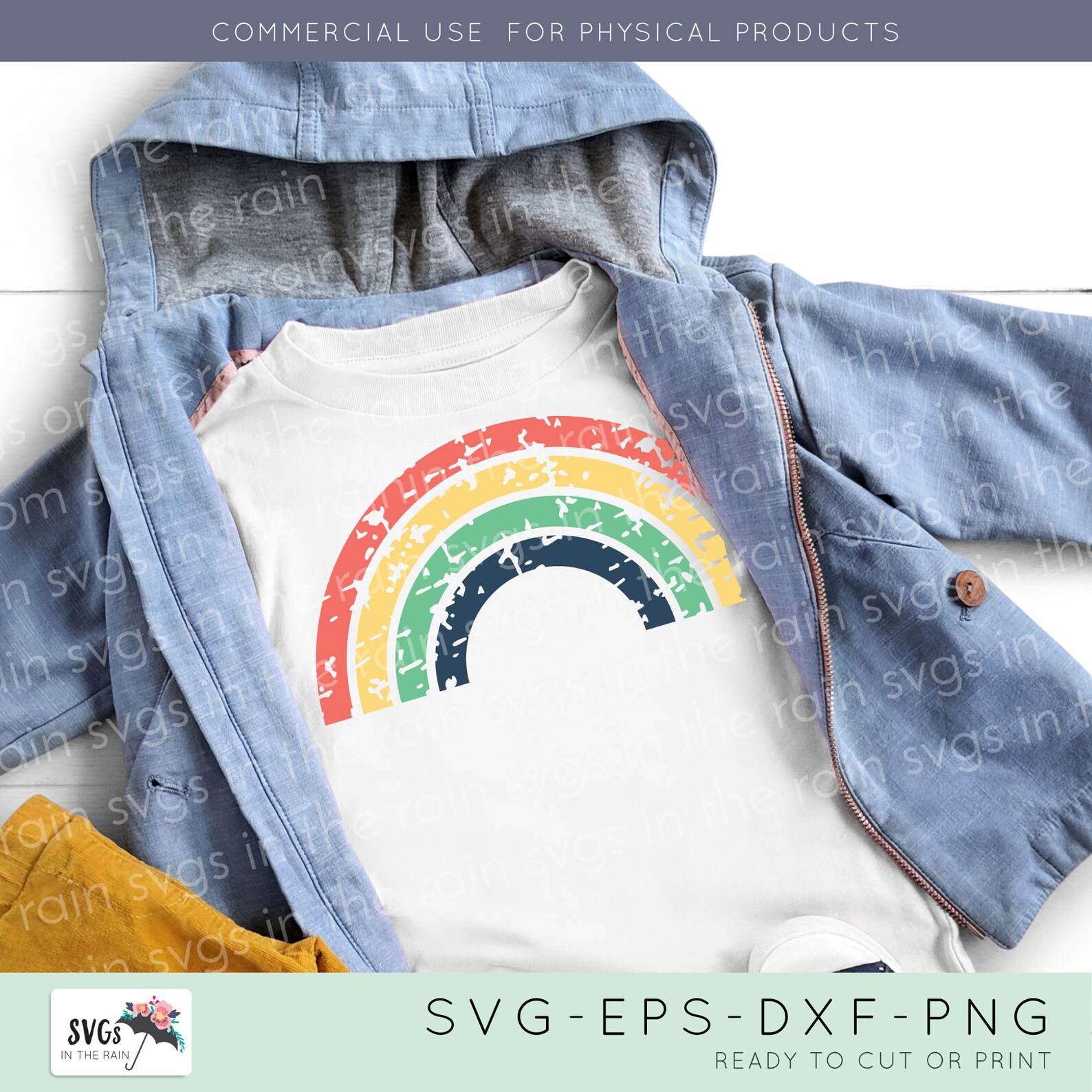 Grunge Rainbow SVG Distressed Rainbow SVG Rainbow for - Etsy