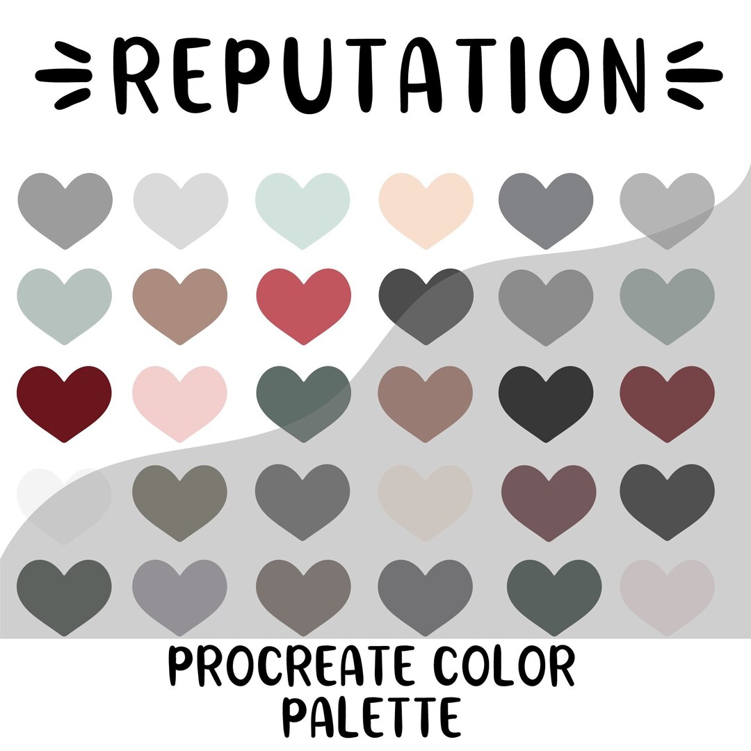 Procreate Color Palette Reputation Album Cover Colors - Procreate ...