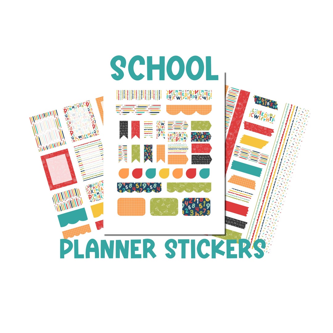 Printable Planner Stickers - School Printable Planner Sticker - College ...