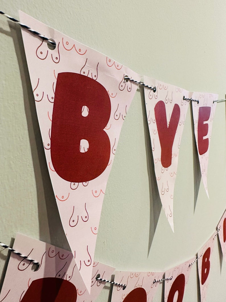 Bye Bye Boobies Banner DIY Printable | Top Surgery Party Decorations - Etsy