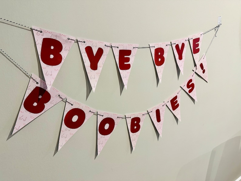 Bye Bye Boobies Banner DIY Printable | Top Surgery Party Decorations - Etsy