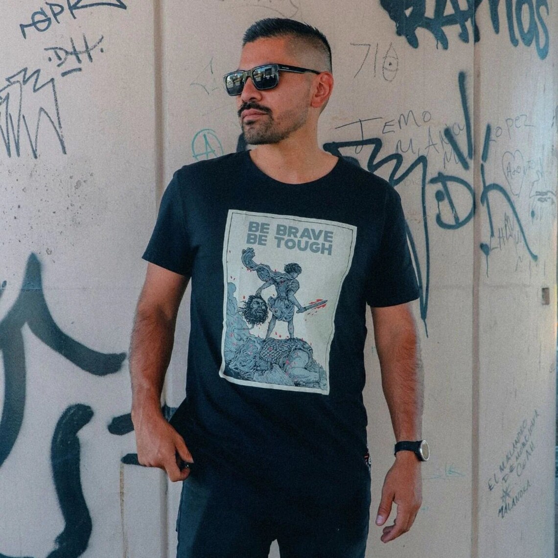 David and Goliath Black Christian T Shirt Faith Apparel Christian ...
