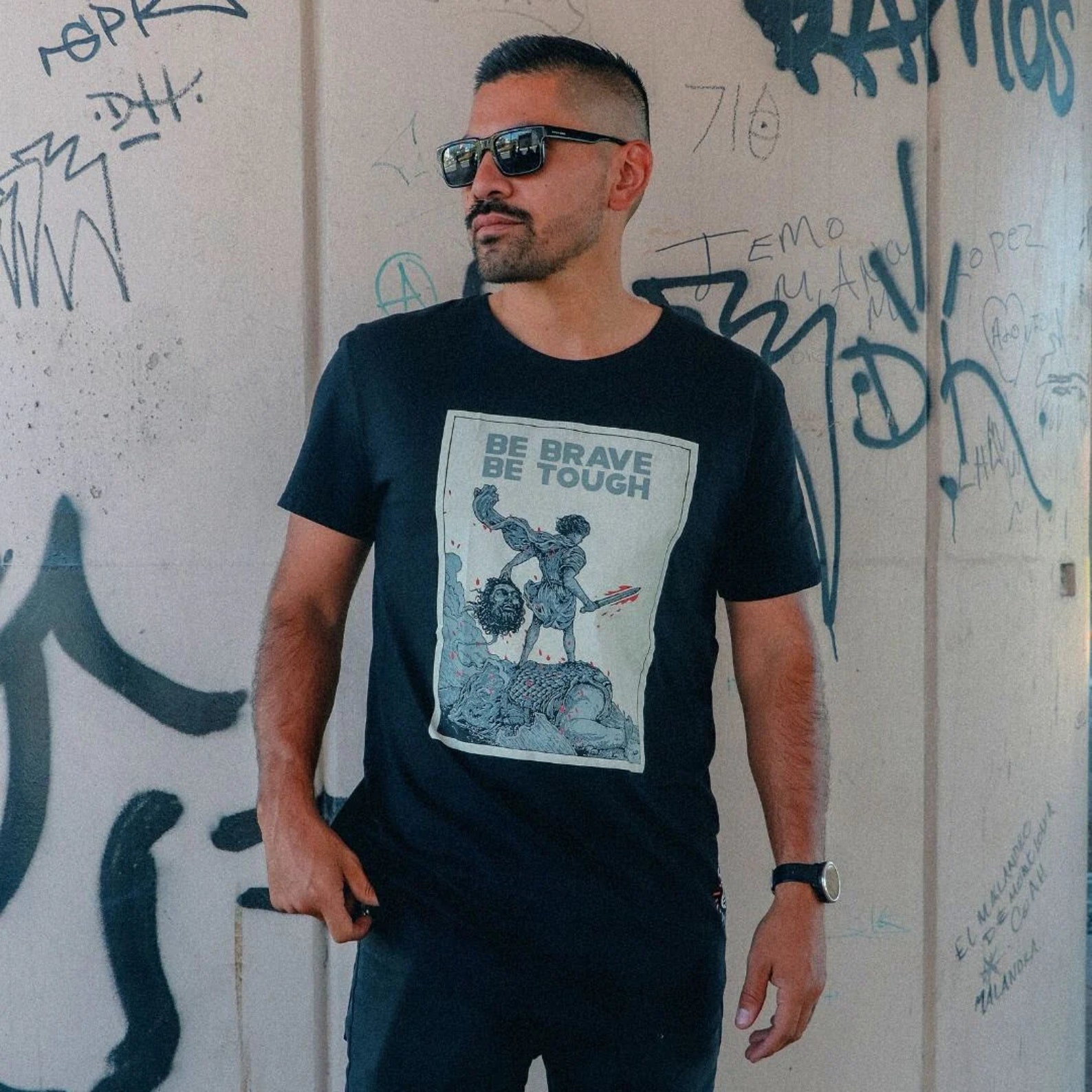 David and Goliath Black Christian T Shirt Faith Apparel Christian ...