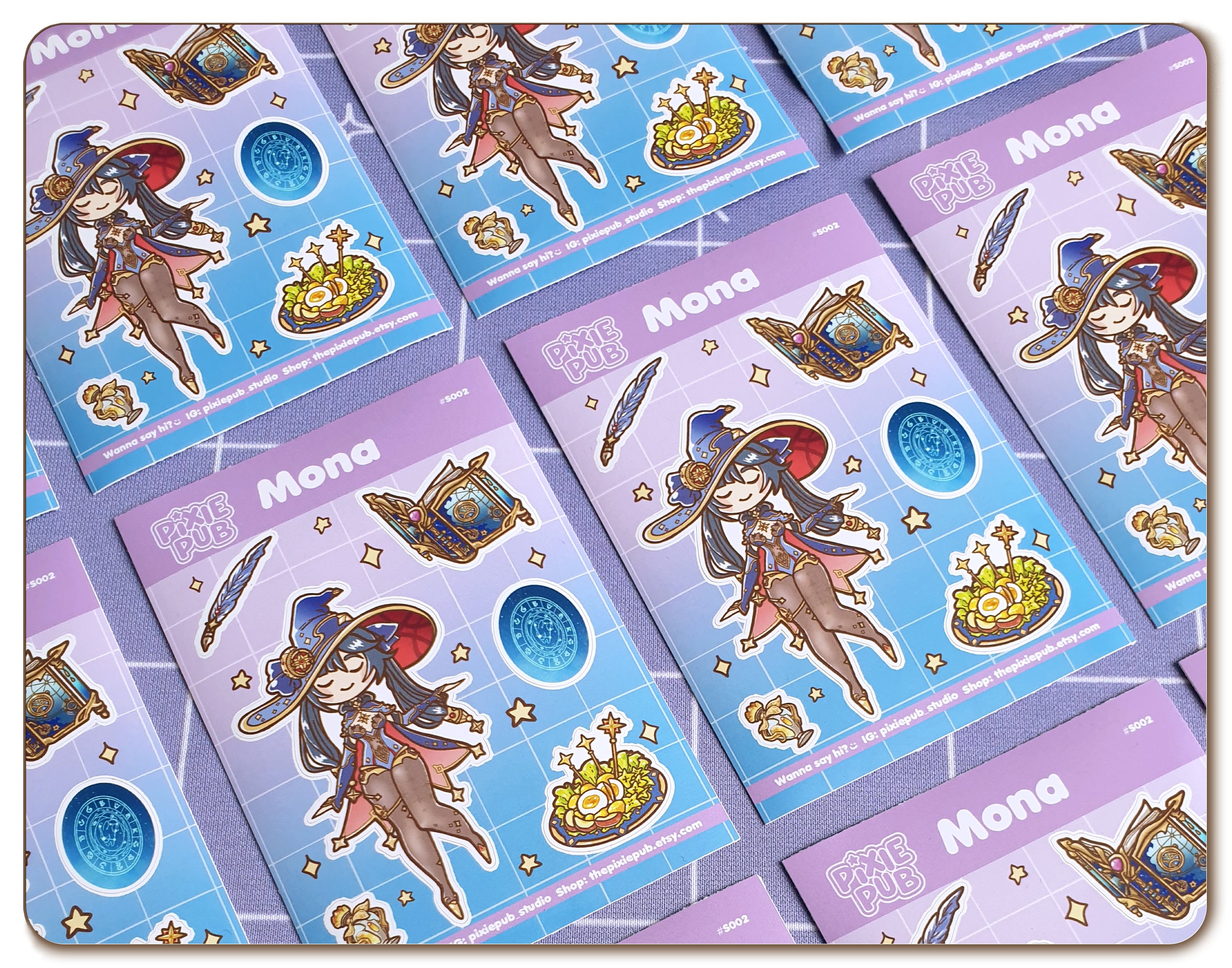 Genshin Impact Mona Mini Stickersheet - Etsy