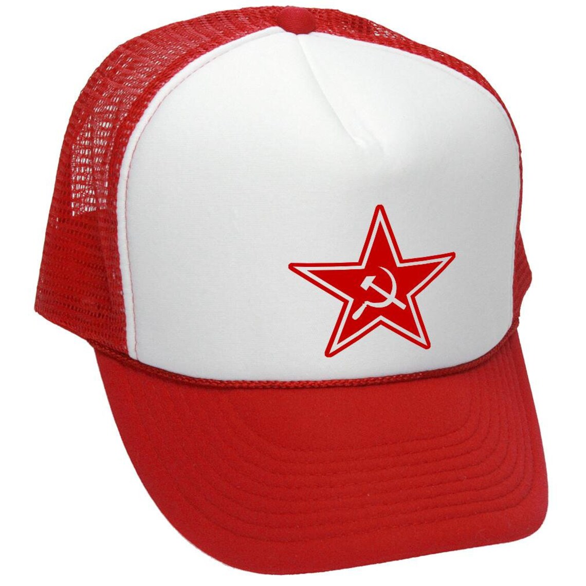 COMMUNIST STAR Retro Style Trucker Hat | Etsy