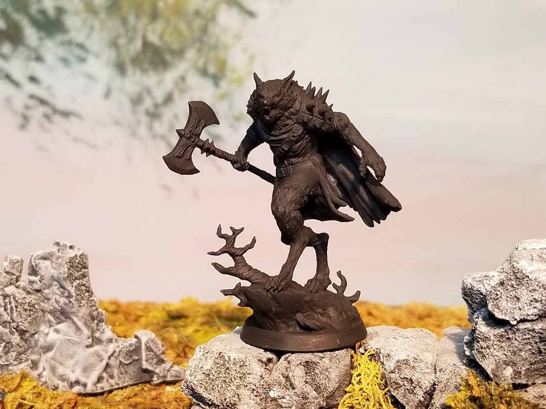 Werewolf Primed and Unpainted Tabletop Miniature - Etsy