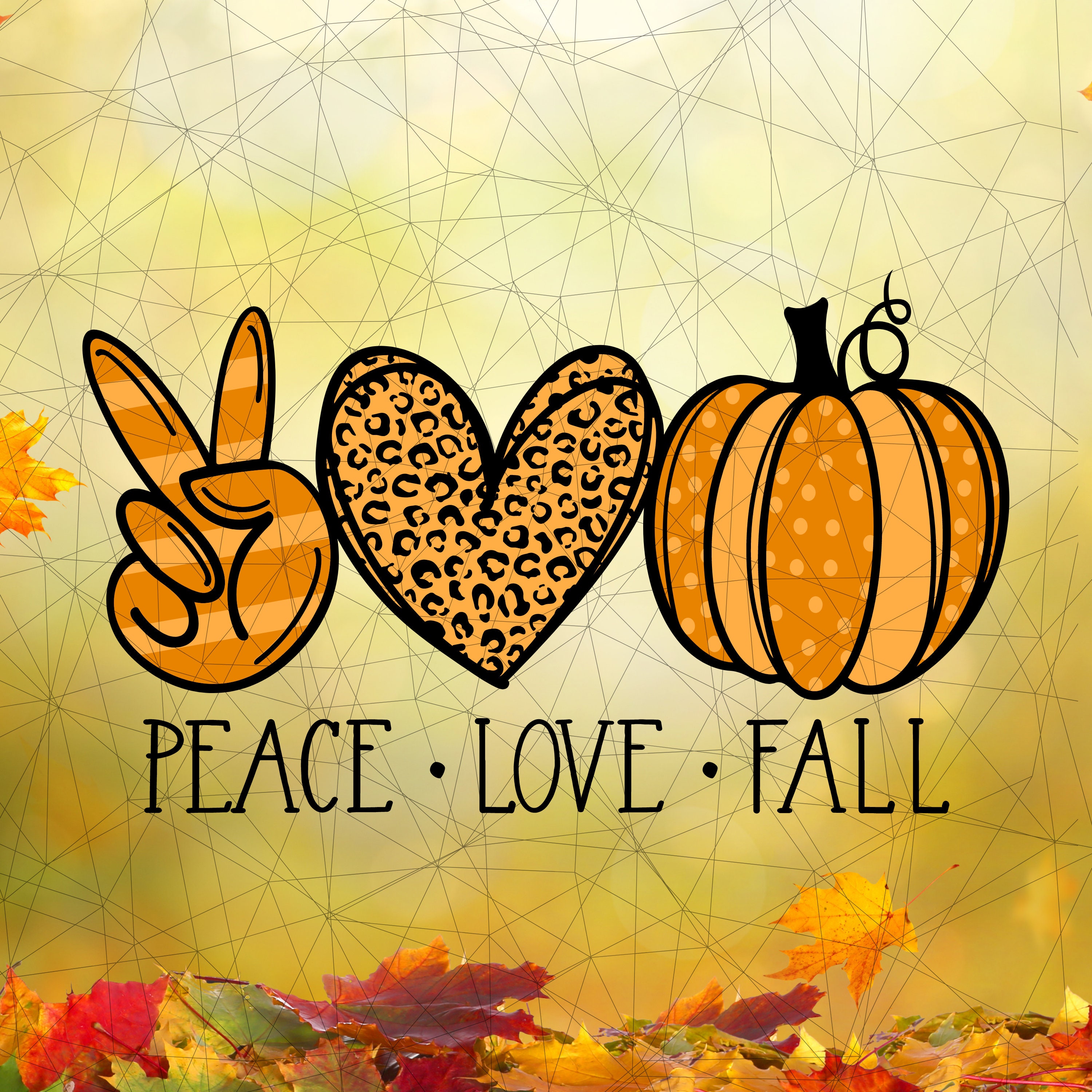 Peace Love Fall SVG | Etsy