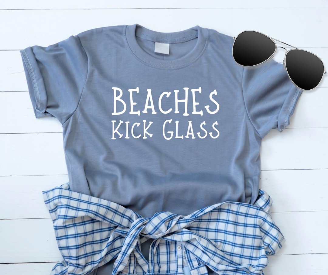 Pacific Blue Beaches Kick Glass Unisex Beach Glass / Sea Glass T-shirt ...