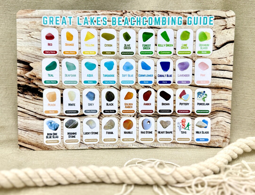 Guide for Great Lakes Beachcombing - Beach Glass Chart Sea Glass Chart ...