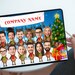 Personalised Fun Xmas Group Company Cartoon (11-12faces) Christmas ...