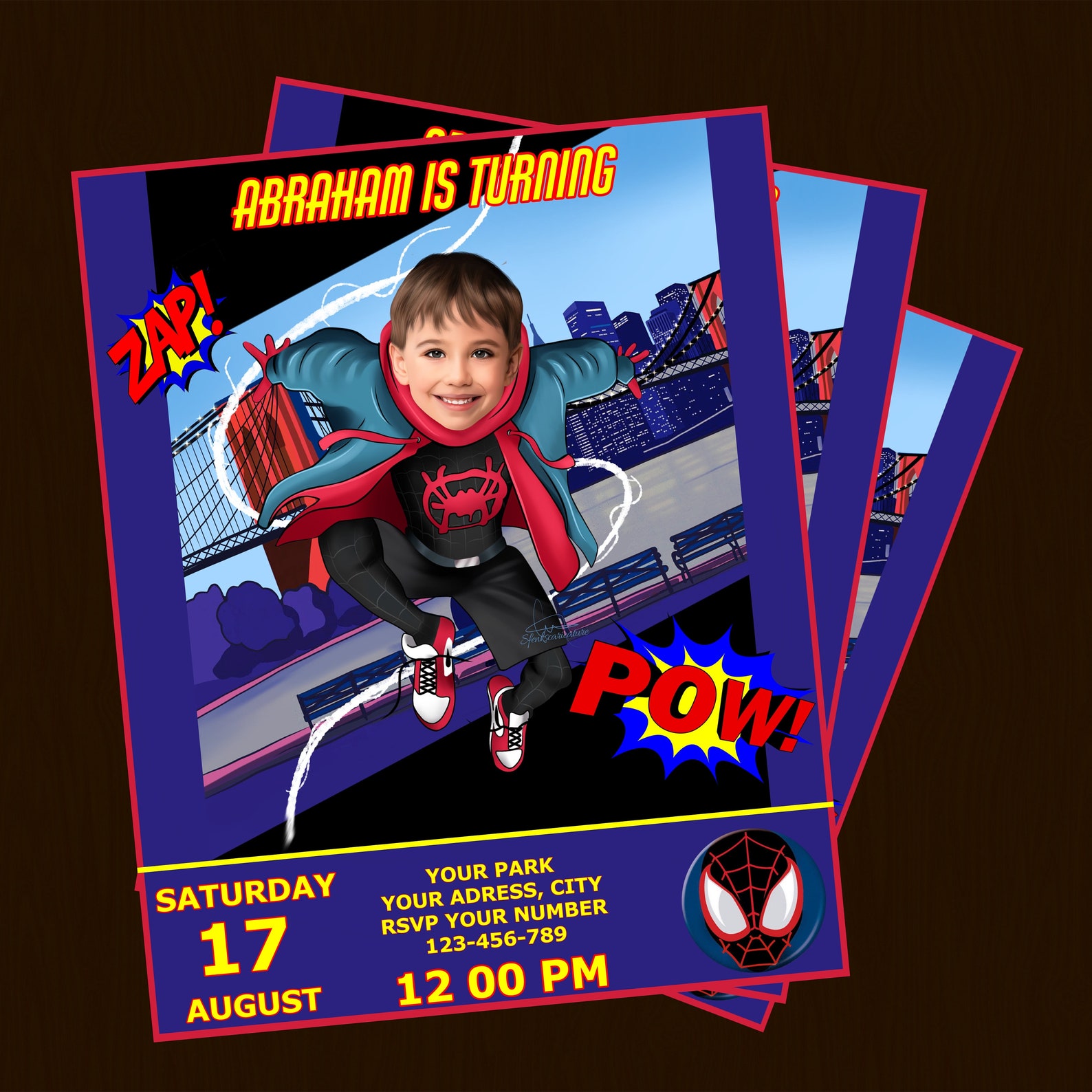 Miles Morales Birthday Invitation Miles Morales Invitation - Etsy