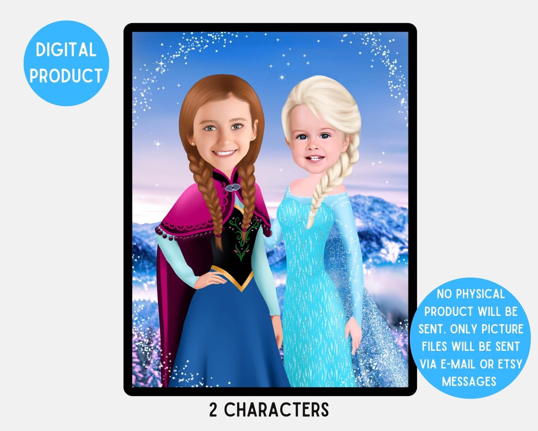 Frozen Elsa Princess Custom Portrait, Get Your Own Queen Elsa Portrait ...