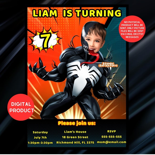 Venom Birthday Card Printable - Etsy