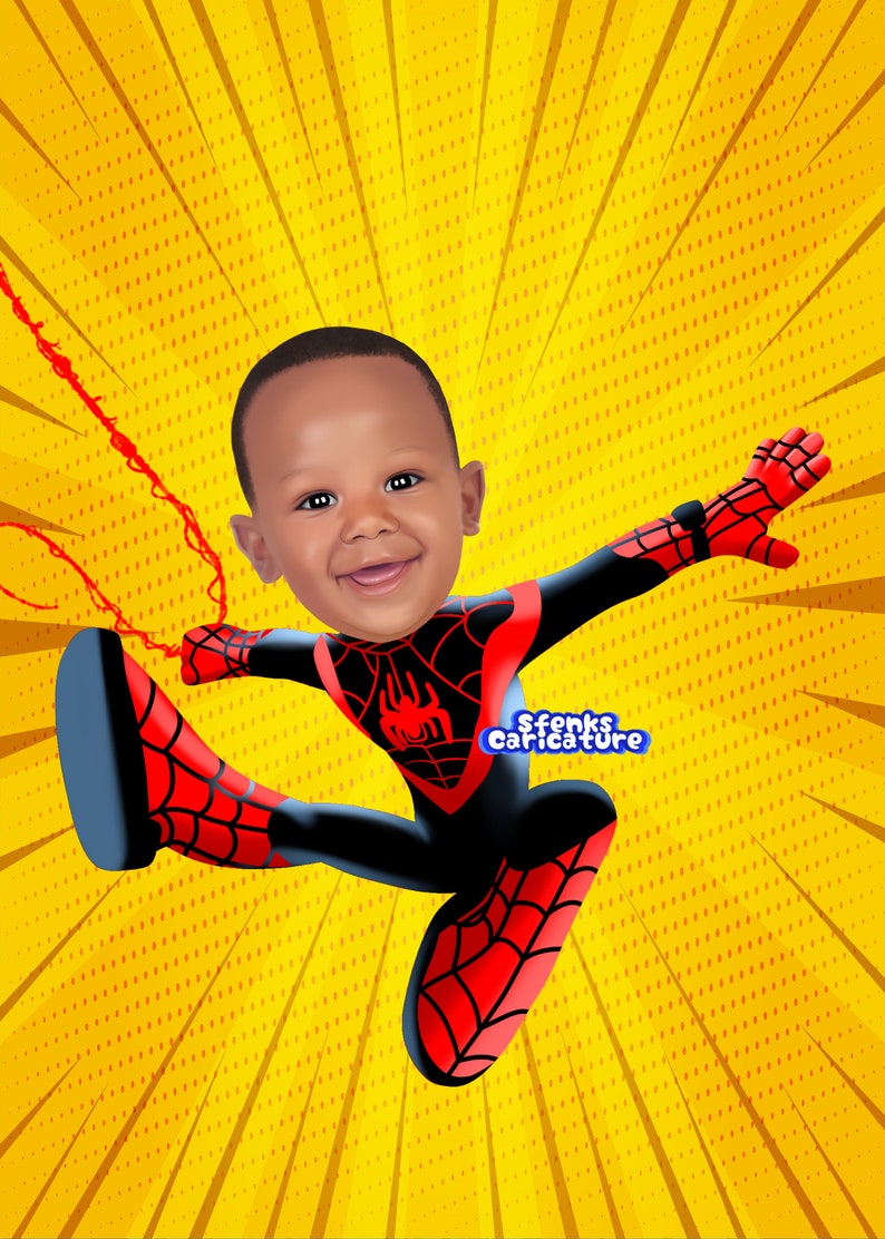 Custom Spider Verse Portrait Custom Spiderman Gift - Etsy