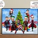 Personalised Christmas Group Superheroes Company Office Cartoon (7-8 ...