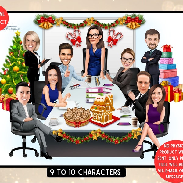 Cartoon Holiday Card - Etsy